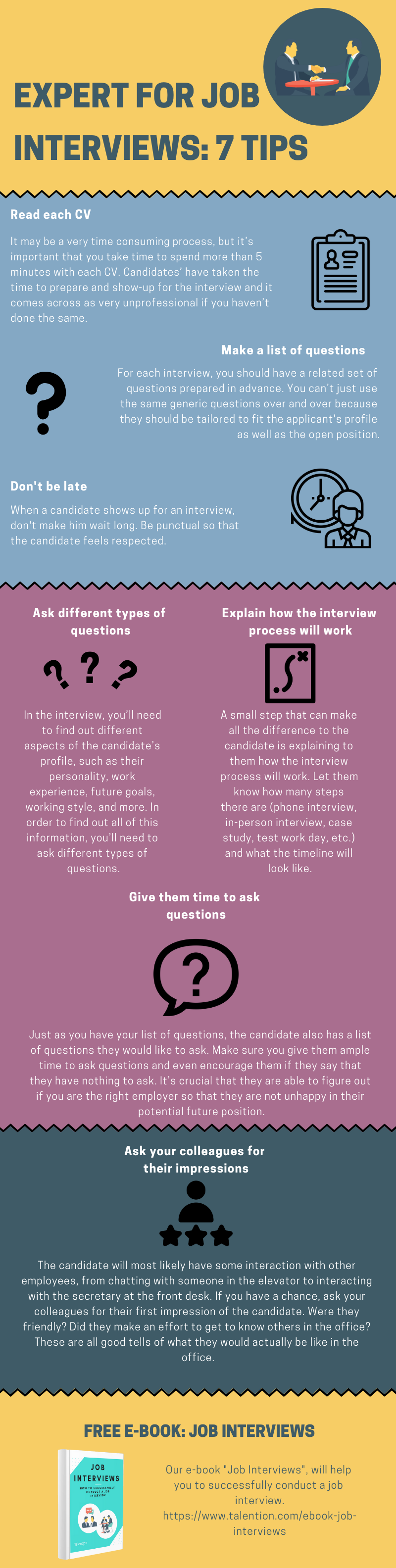 Become an Expert for Job Interviews - 7 Tips (Infographic)