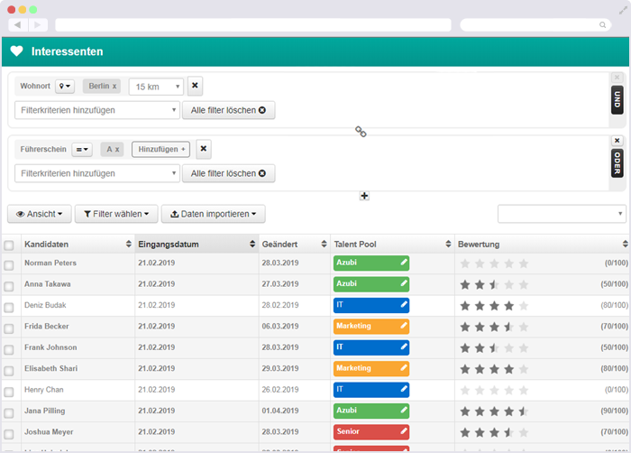 Talent Pool Tool from Talention